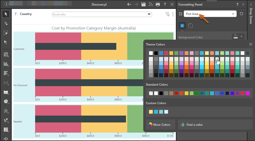 Bullet Chart Formatting